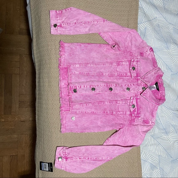 bebe | Jackets & Coats | Nwt Xl Pink Bebe Jeans Jacket | Poshmark